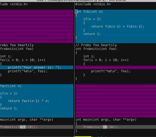 vimdiffを使いこなす！賢いアルゴリズム(patience, histogram)で快適比較